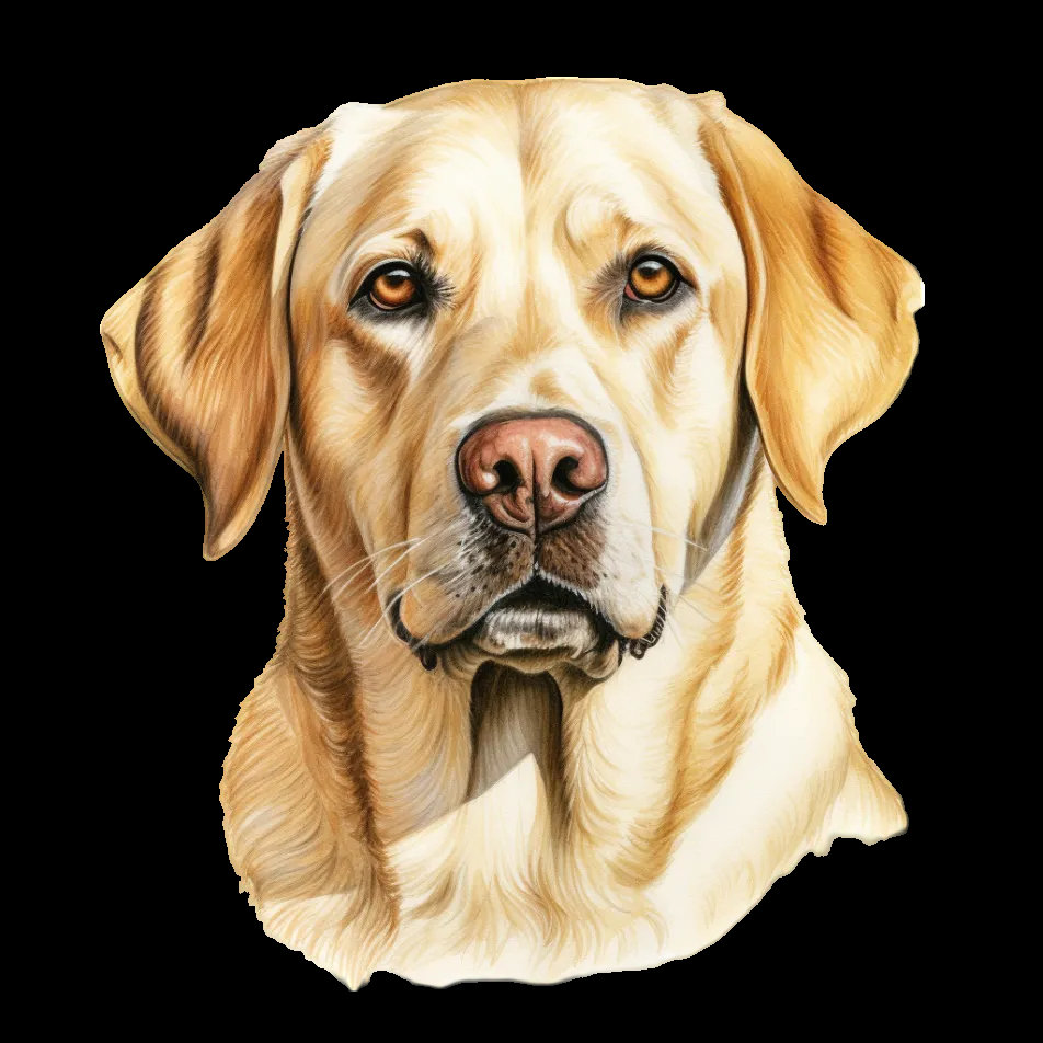 Yellow Lab Digital PNG File | Dog Illustration | Yellow Lab Clip Art ...