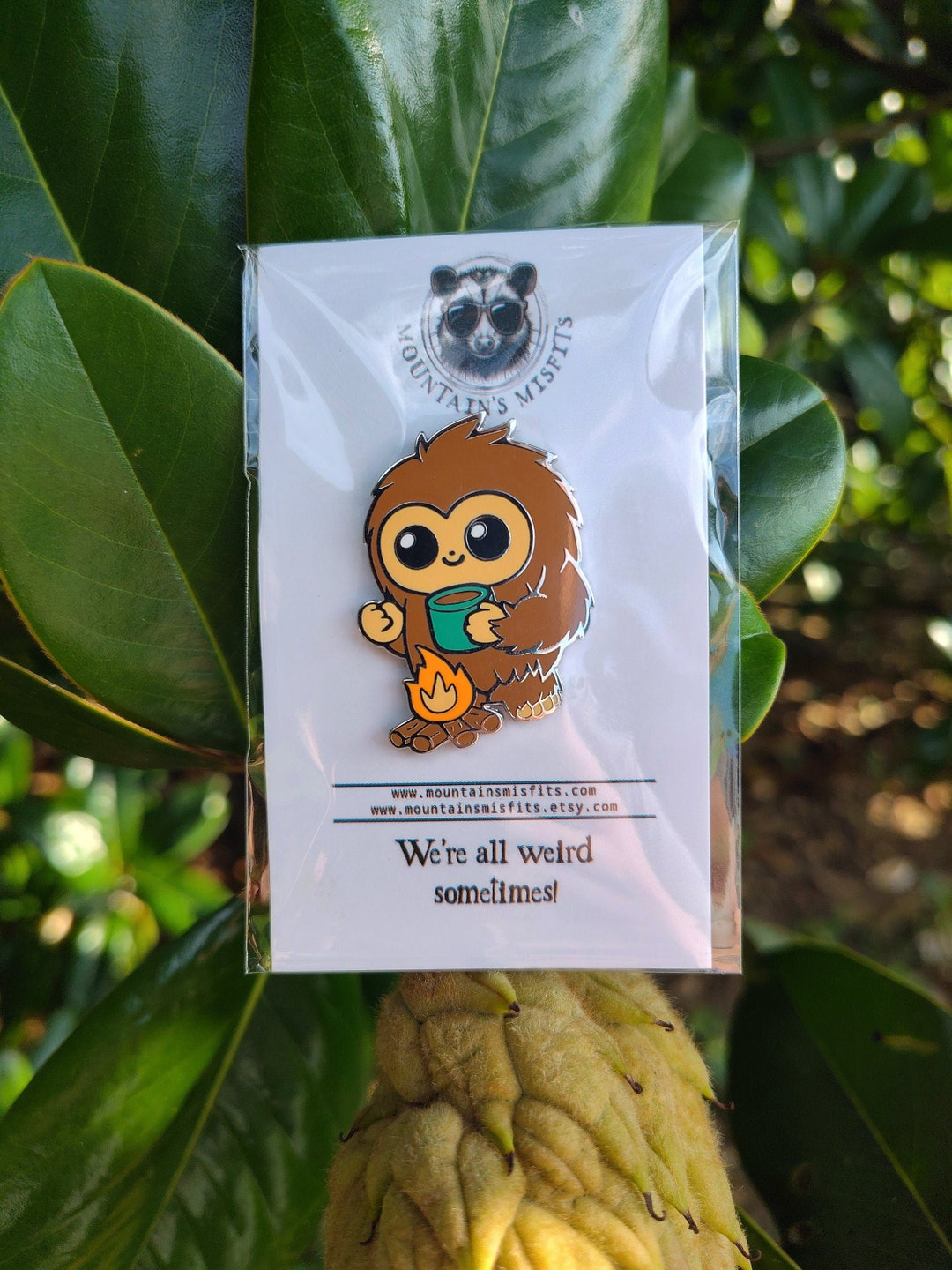 Bigfoot & Coffee Enamel Pin - Sasquatch Pin - Etsy