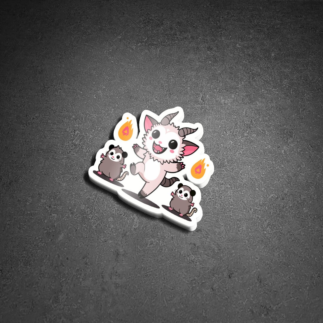 Opossums, Friend, & Fire: Vinyl Opossum Sticker waterproof Sticker for ...