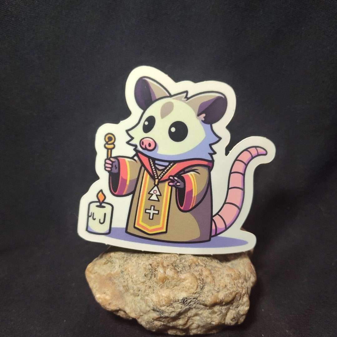 Opossum Magic: Vinyl Opossum Sticker - Waterproof Sticker for Laptops ...