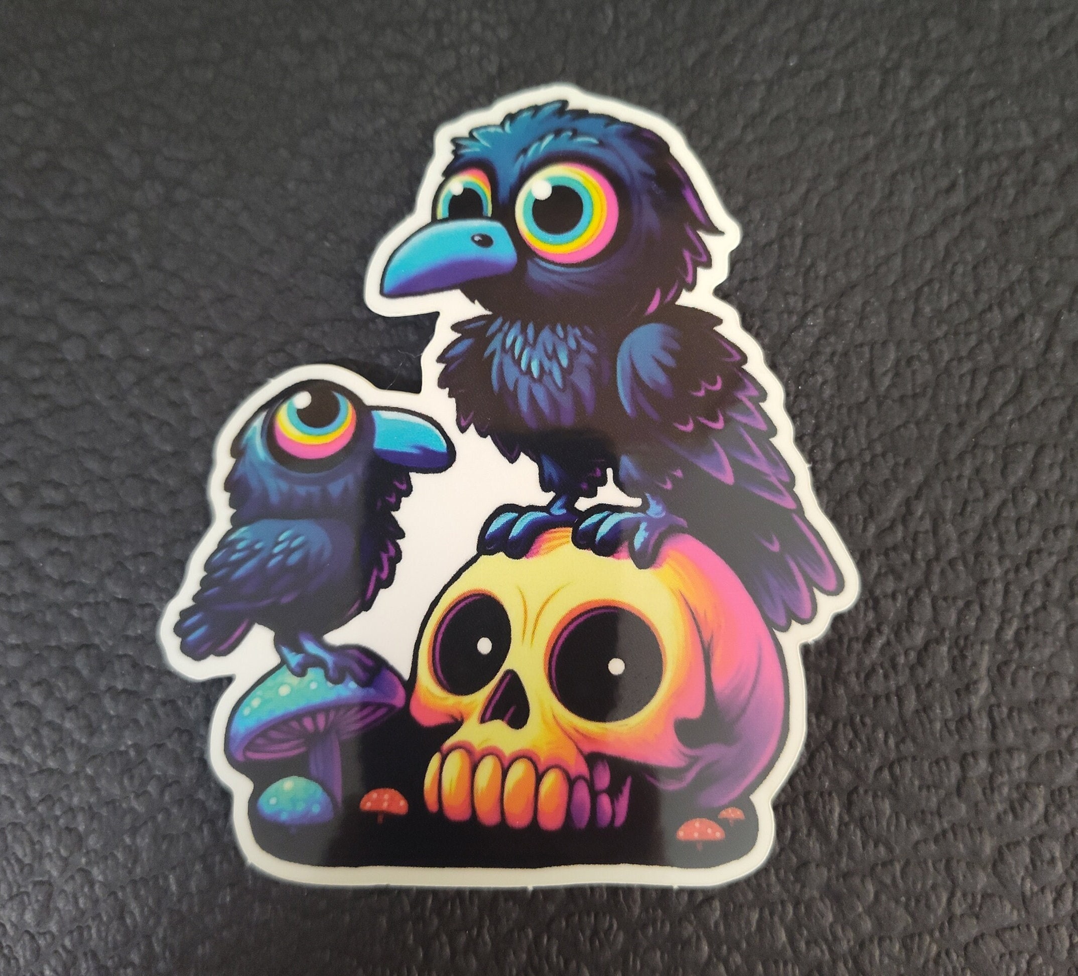 Trippy Ravens: Vinyl Raven Sticker - Waterproof Sticker for Laptops ...