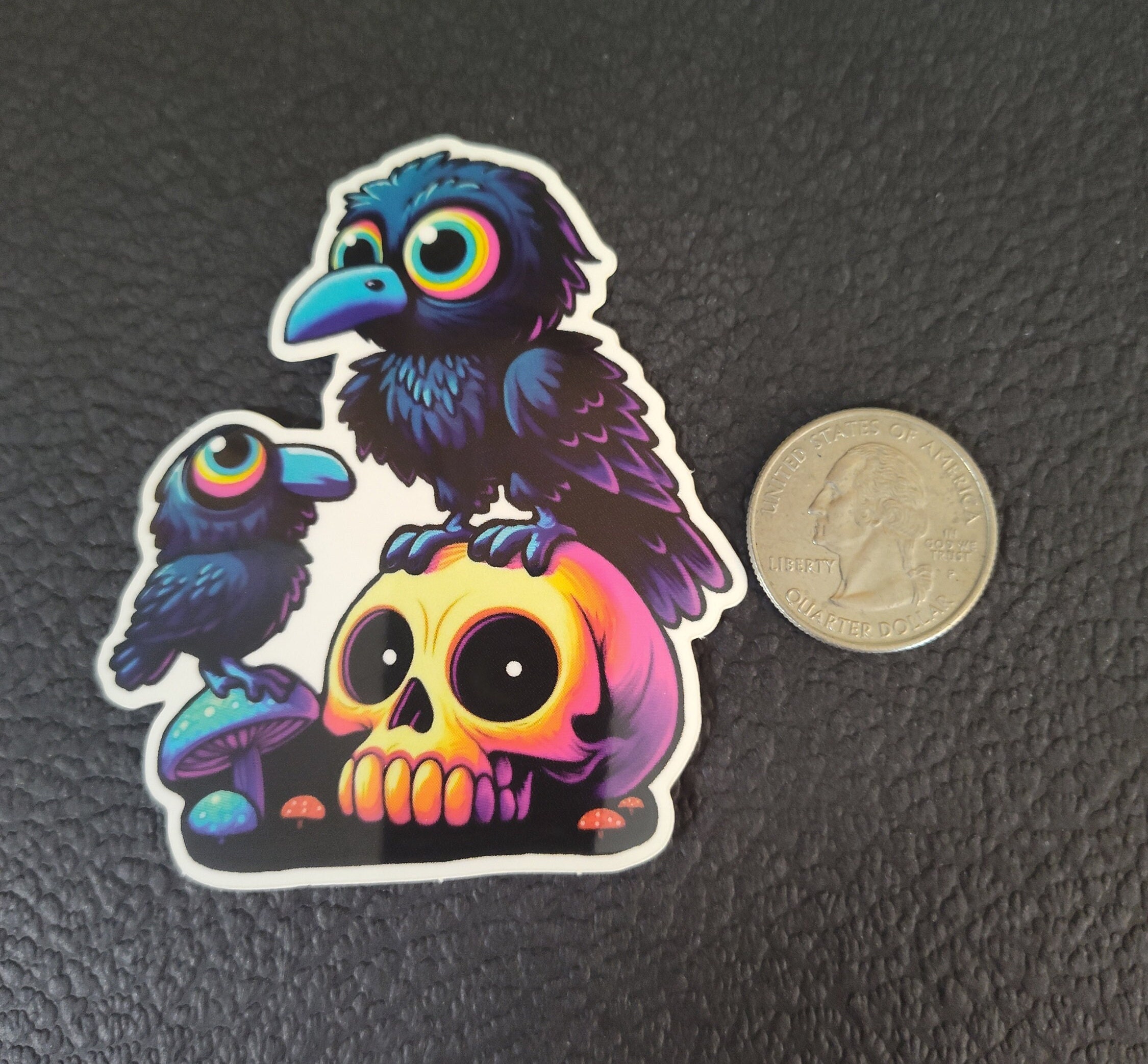 Trippy Ravens: Vinyl Raven Sticker - Waterproof Sticker for Laptops ...