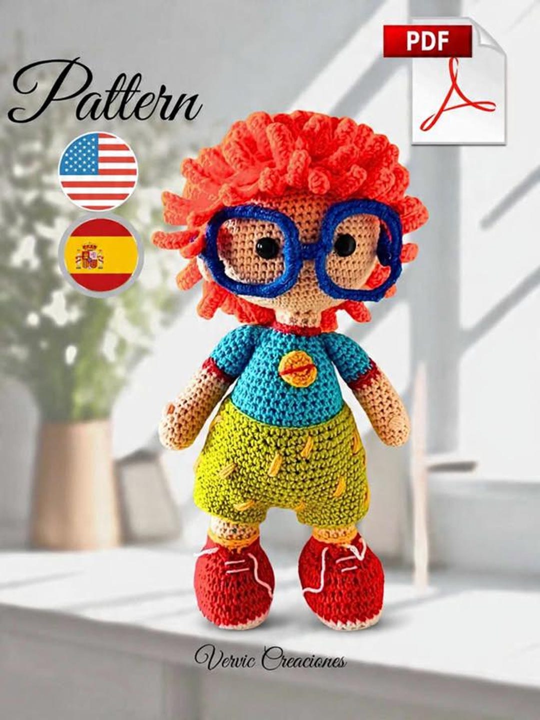 Carlitos Rugrats Amigurumi Pattern - Etsy UK