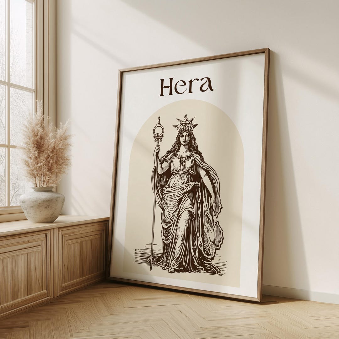 Hera Statue Poster, Hera Greek Mythology, Greek Goddess, Olympian Gods ...