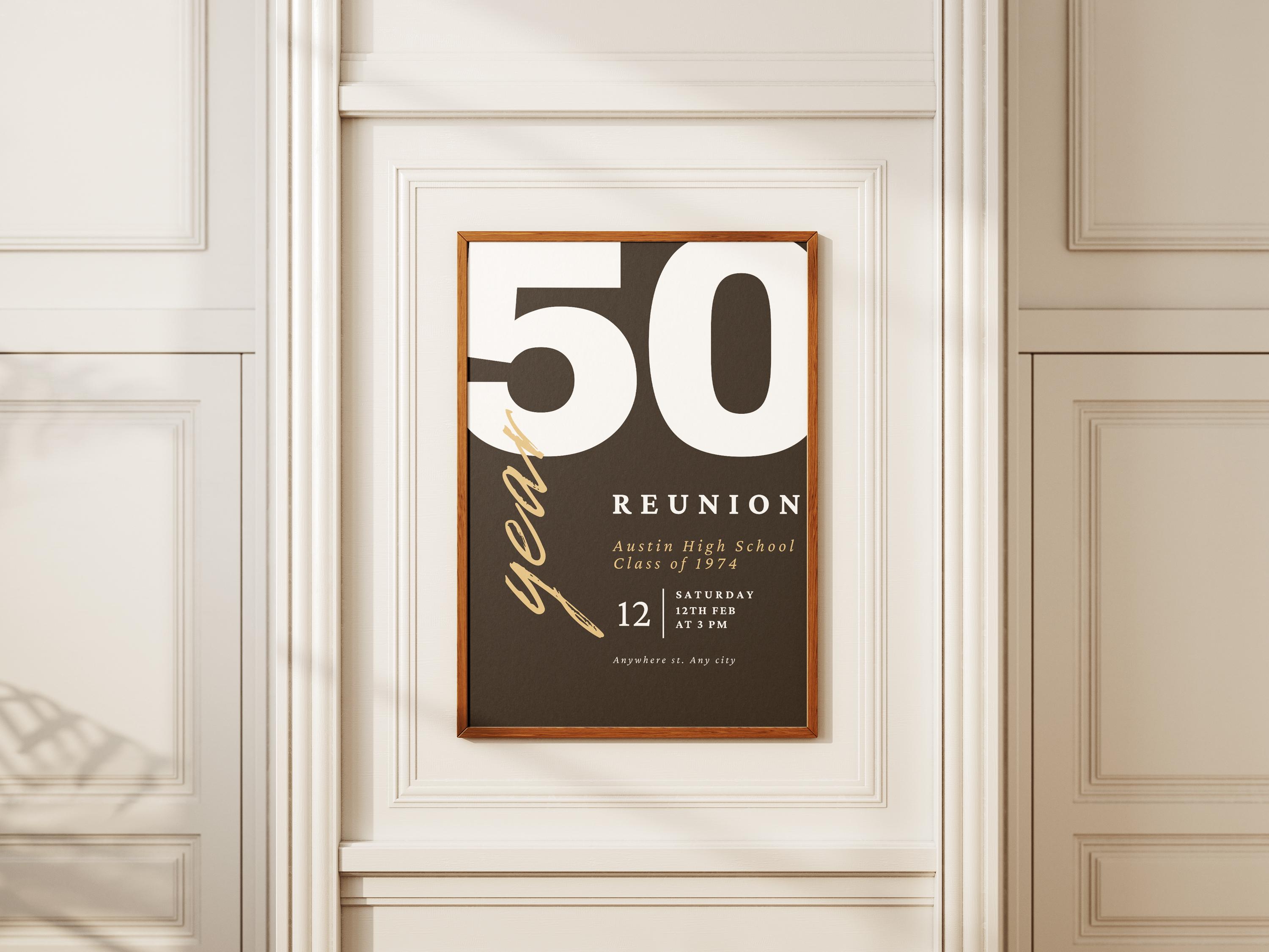 Class Reunion Welcome Sign, Any Year 50th Class Reunion Welcome Board ...