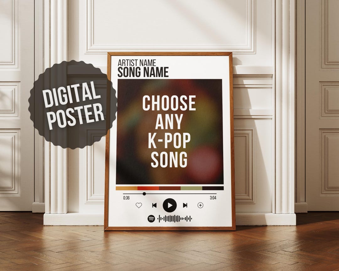 Digital Custom K-pop Music Poster, Korean Band Music Poster ...