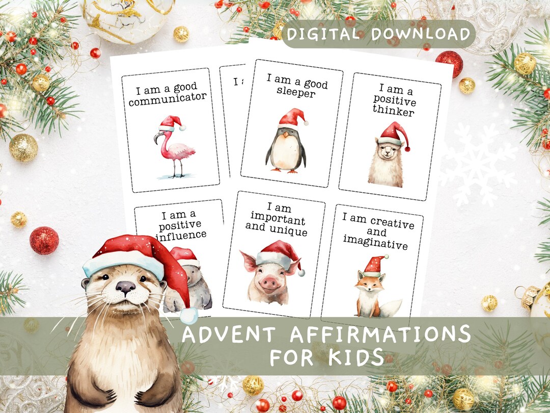 Christmas Affirmation Cards Printable Christmas Affirmations Holiday ...