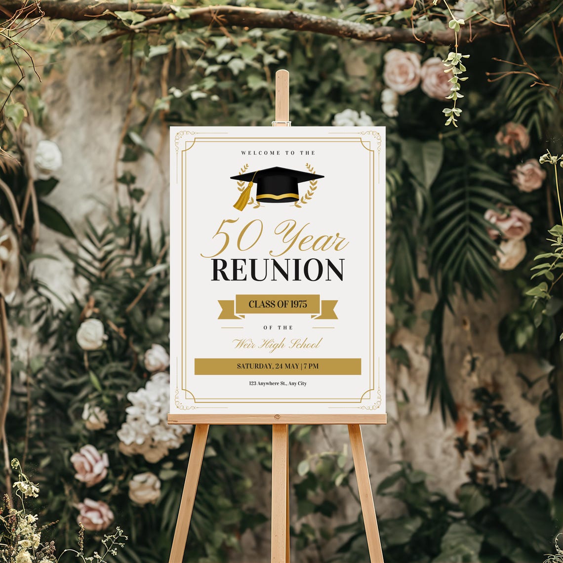 Modern Class Reunion Welcome Sign, Any Class Any Year Reunion Welcome ...