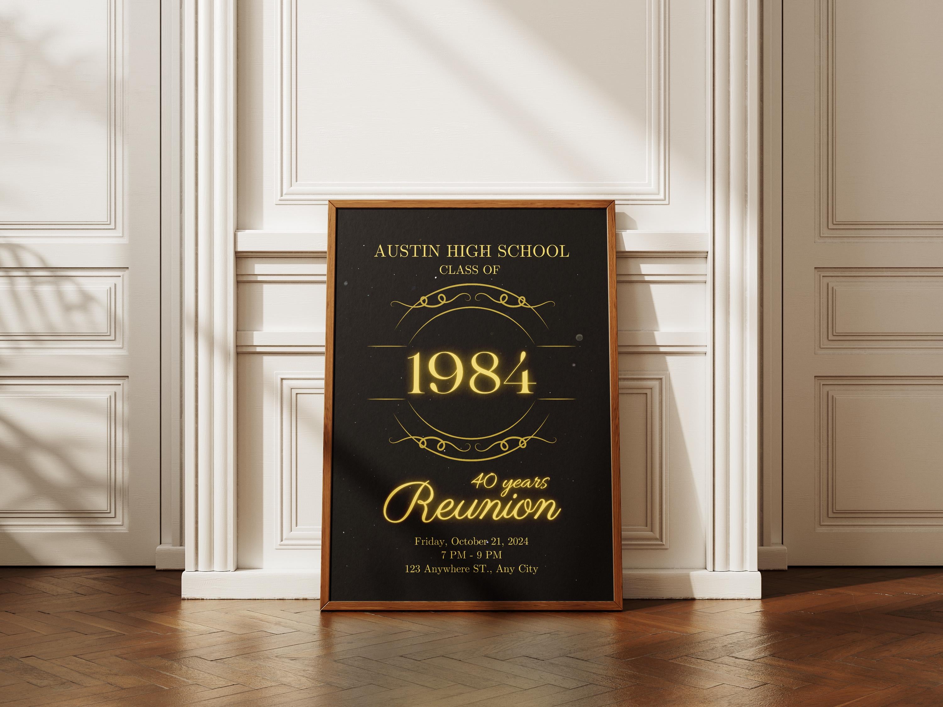 Class Reunion Welcome Sign, Any Year Custom High School Reunion Party ...