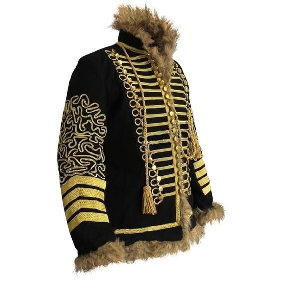 Military Uniform Napoleonic Hussar Jacket Piping Tunic Pelisse Jimi ...