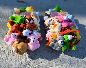 Cute Stuff Animal Sandals- Handmade Animal Plush Slippers - Women's ...