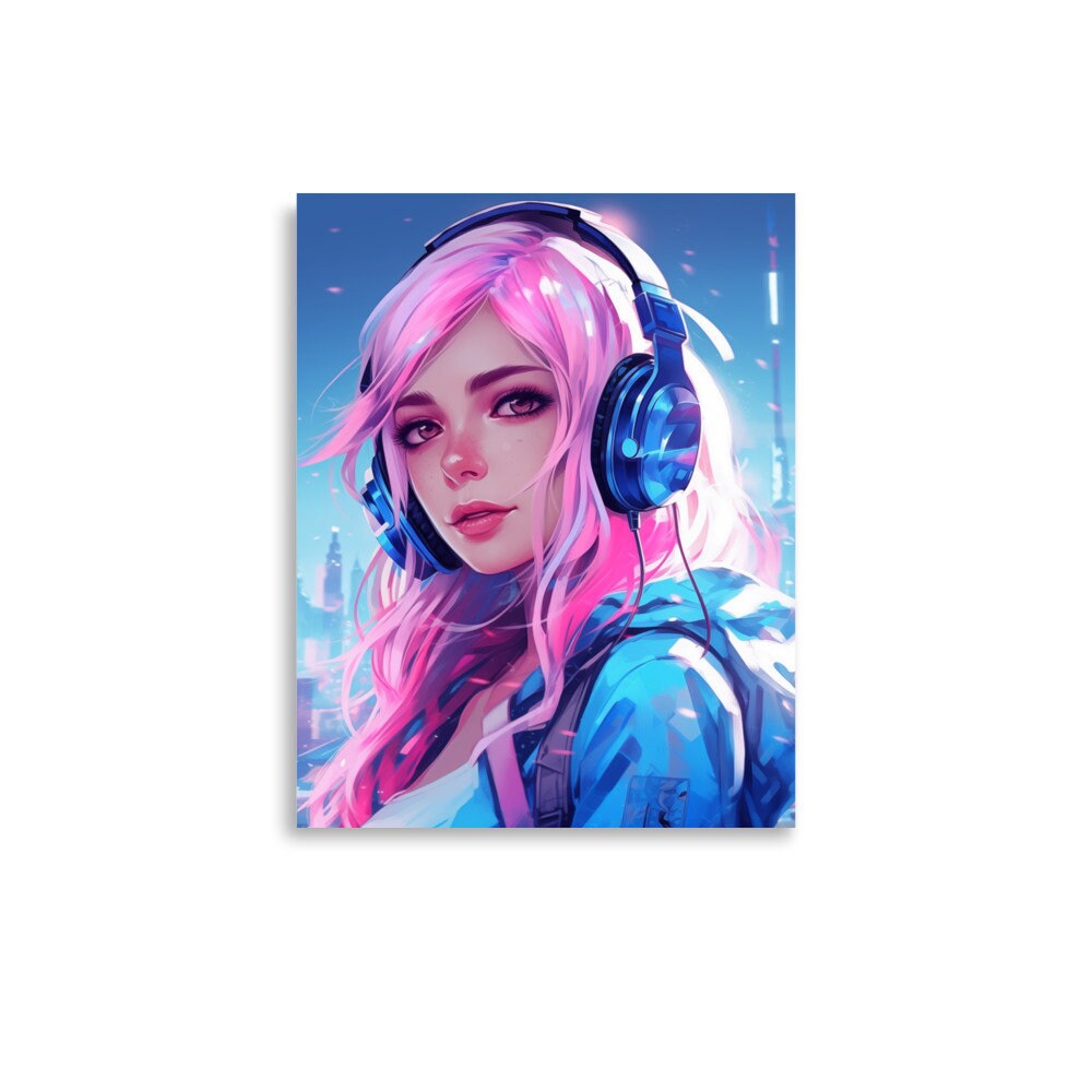 Gamer Girl Poster Etsy