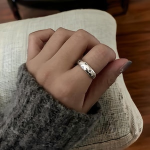 Y2k Star Ring Set Sterling Silver Y2k Rings Chunky Geometric Ring Punk Ring Y2k Jewelry ...