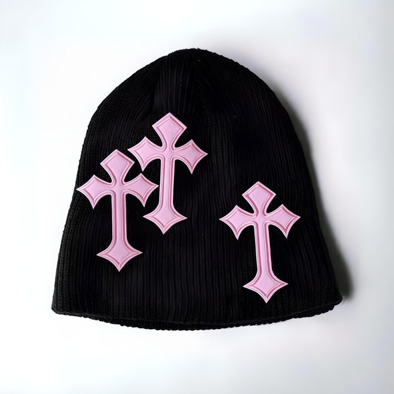 Chrome Hearts Beanie Y2K Cross Gothic Beanie, Chrome Hearts Inspired ...