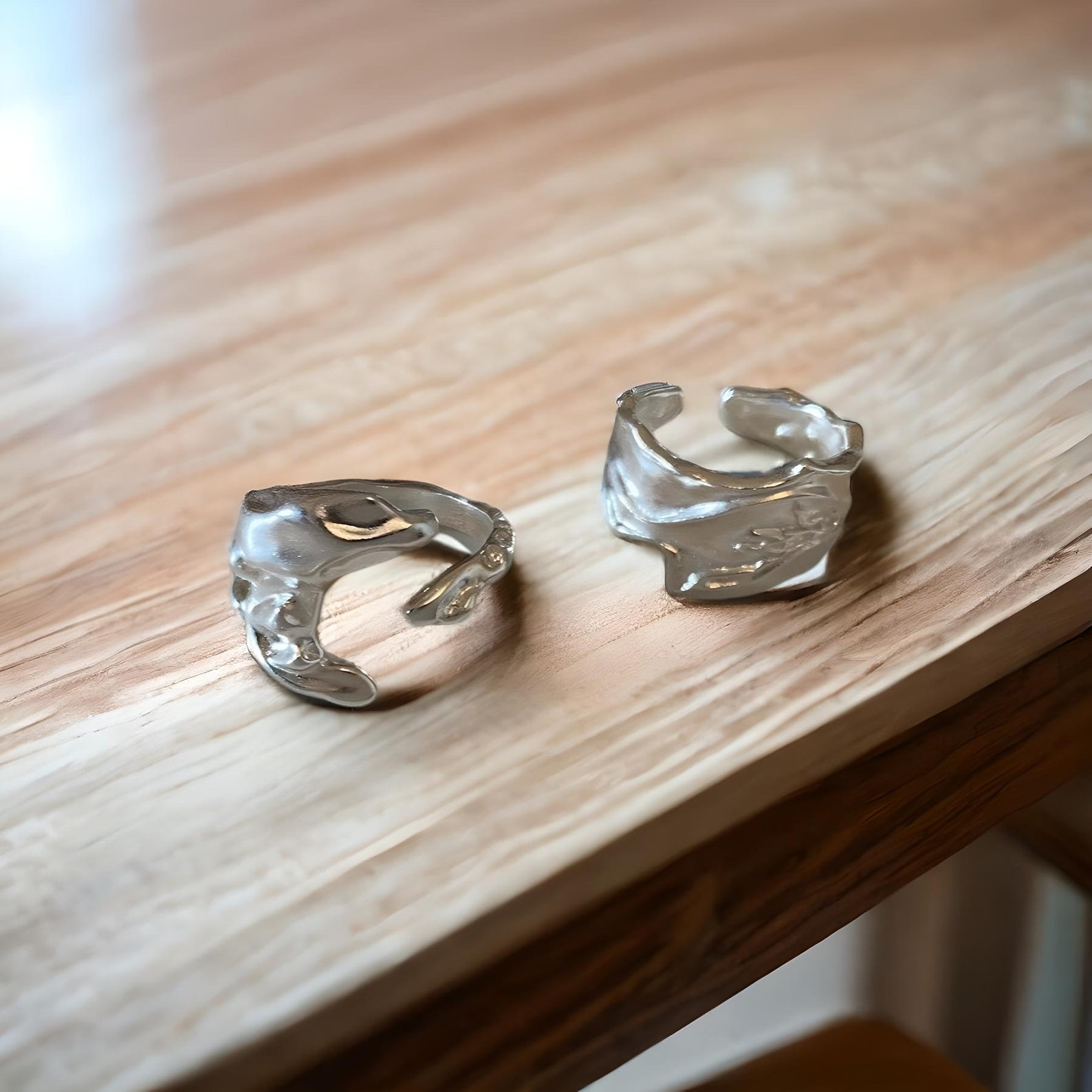 Molten Lava Ring Chunky Irregular Ring Y2k Ring Unique Liquid Melted ...