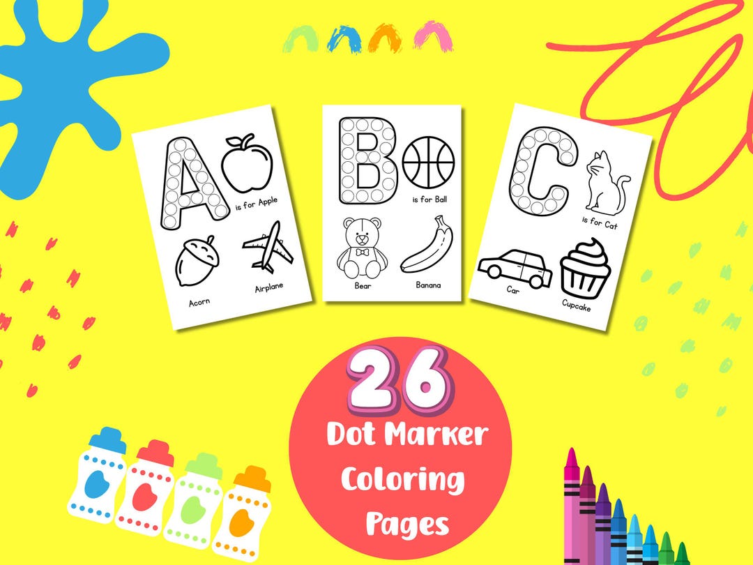 Do A Dot Alphabet Printable Worksheets, A to Z Dot Marker Activity ...