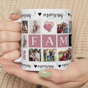 Mug Wrap Family "family Memories",custom Mug Design With Photo Grid ...