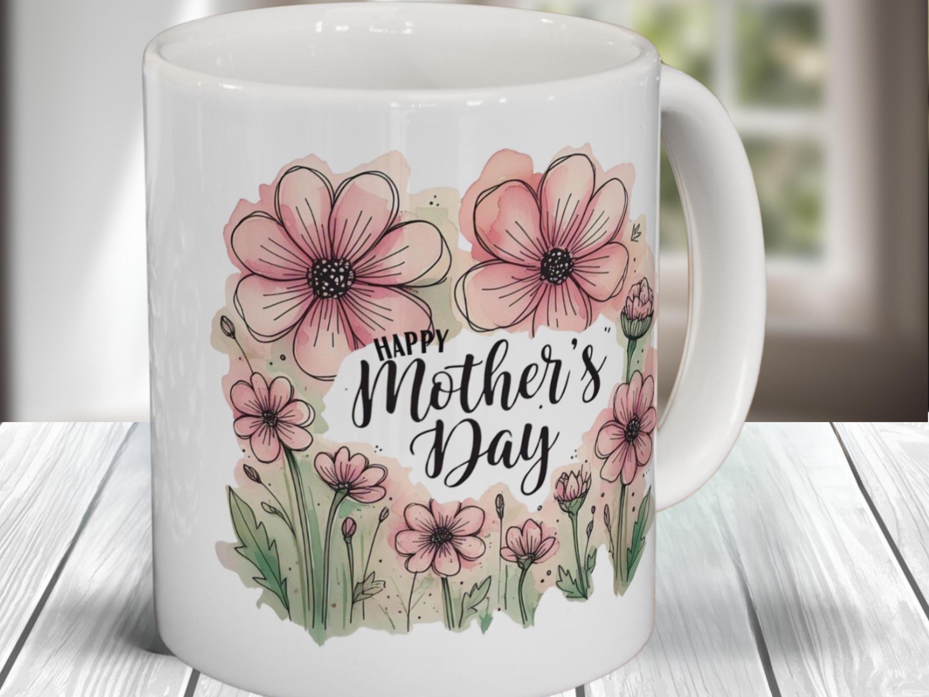Mom Wildflower, Mother's Day Mug Wrap Floral Mug PNG Sublimation ...