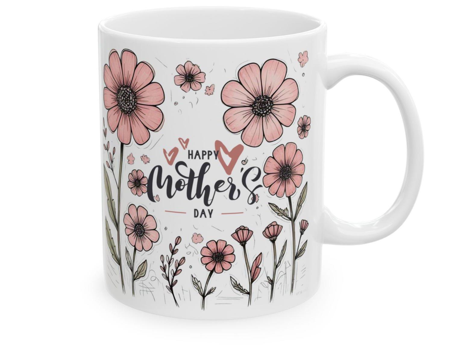 Mom Wildflower, Mother's Day Mug Wrap Floral Mug PNG Sublimation Designs 11oz Floral Mom Life ...