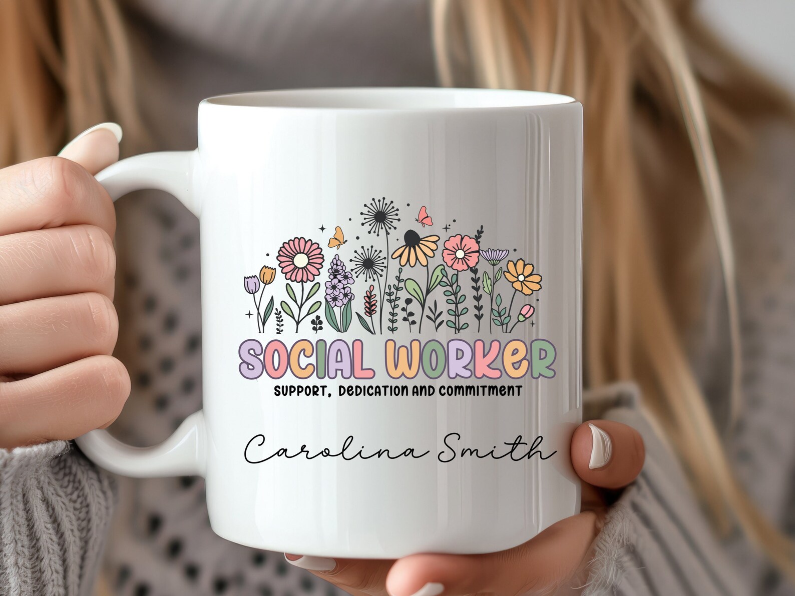 Ceramic Mug for Social Worker, Customizable Social Worker Mug for Gift ...