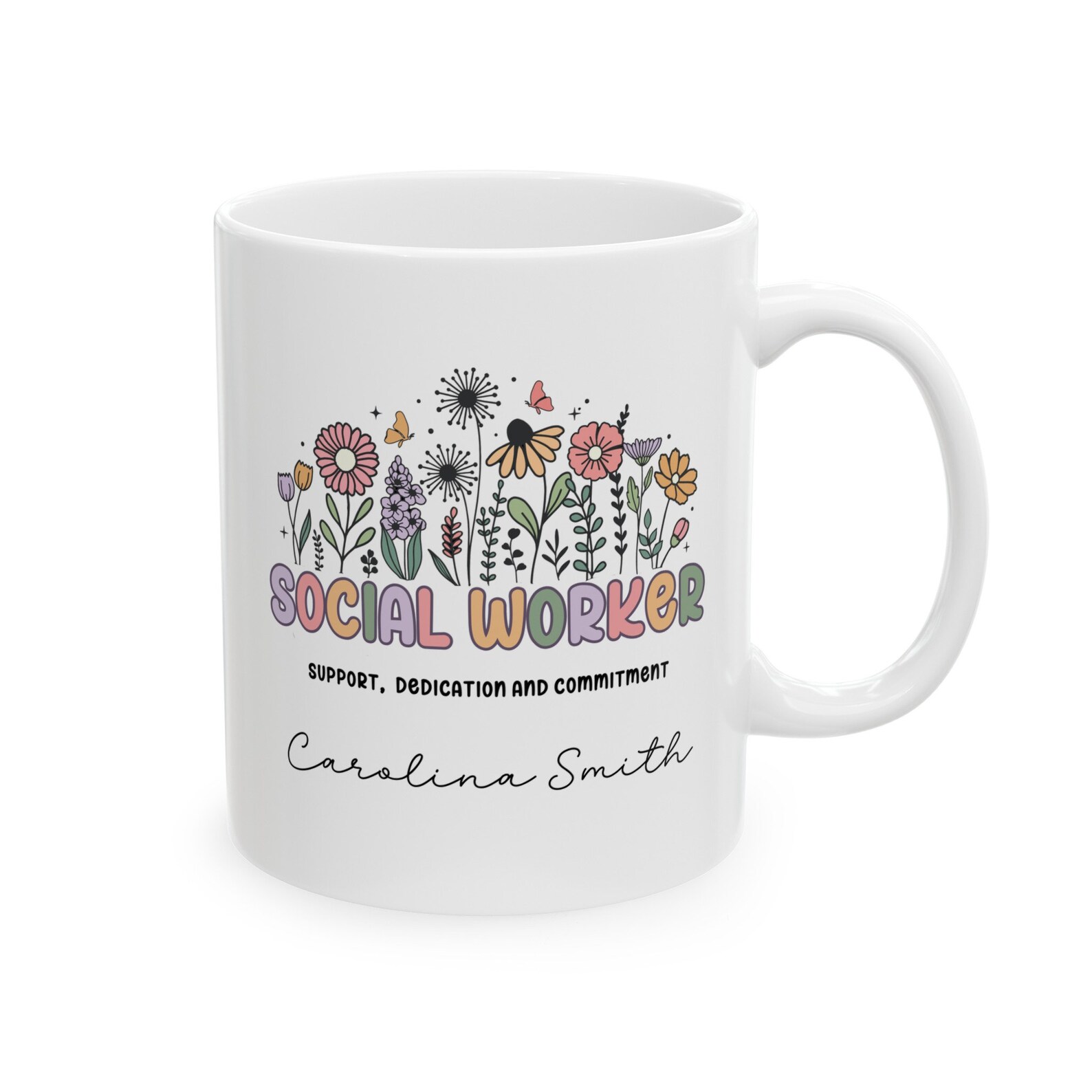 Ceramic Mug for Social Worker, Customizable Social Worker Mug for Gift ...