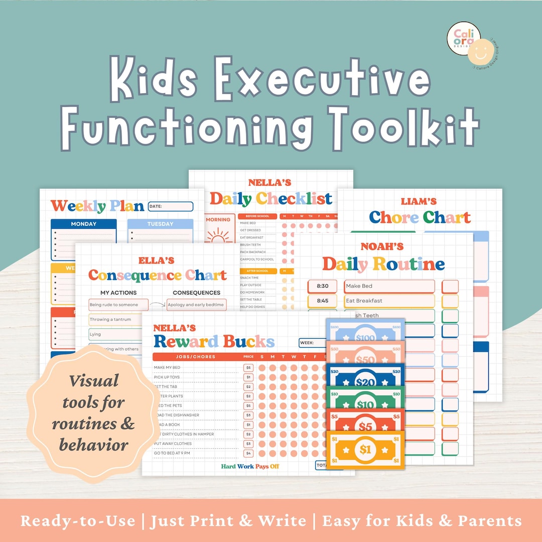Children Executive Function Bundle, ADHD Planners, Focus Tools ...
