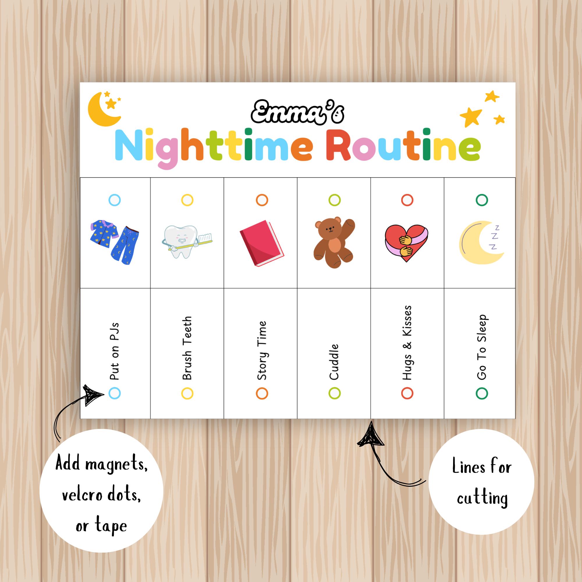 Morning Routine for Kids, Daily Routine Flip Chart, Nighttime to Do ...