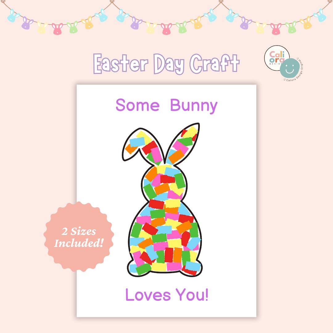 Kids Easter Craft, Bunny Crafts for Preschool, Kid DIY Happy Easter ...