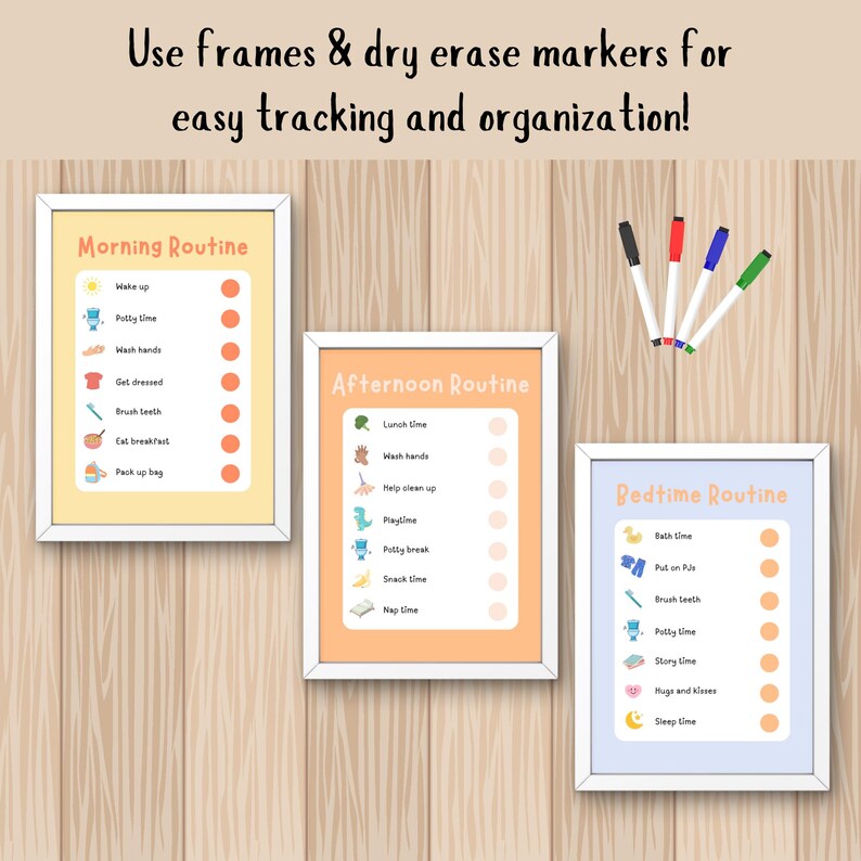 Daily Routine Checklist for Kids, Routine Charts, Printable to Do List ...