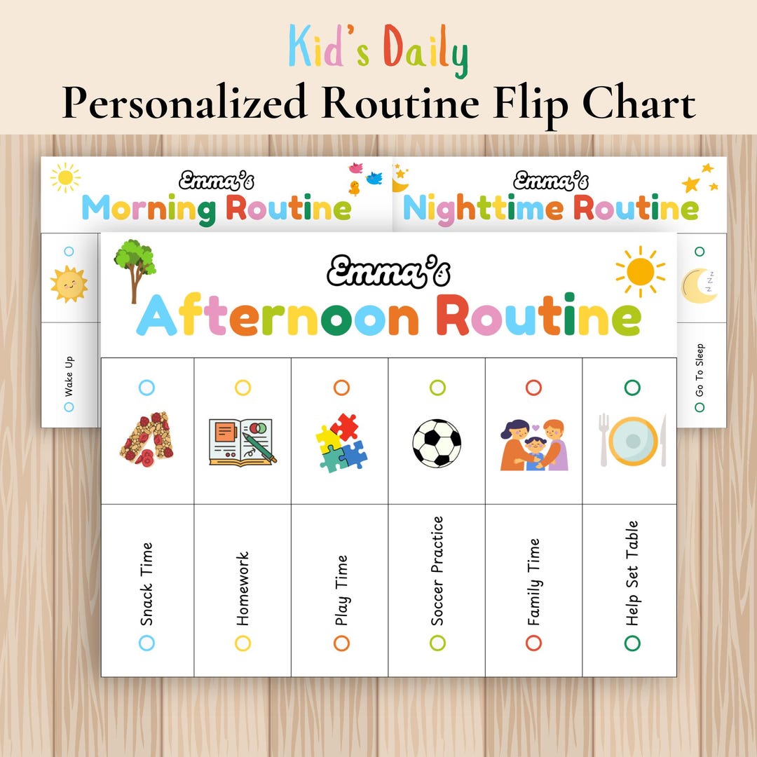 After School Routine for Kids, Daily Routine Flip Chart, Morning to Do ...