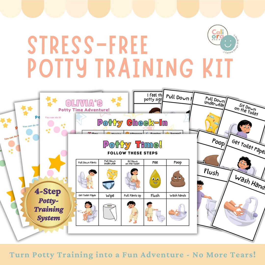 Potty Training Reward Chart, Printable Potty Charts, Potty Visual Aid ...