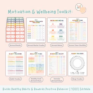 Pre-teen ADHD Executive Function Bundle, Daily Routine, Time Management ...