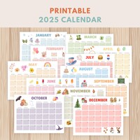 Watercolor Calendar - Etsy