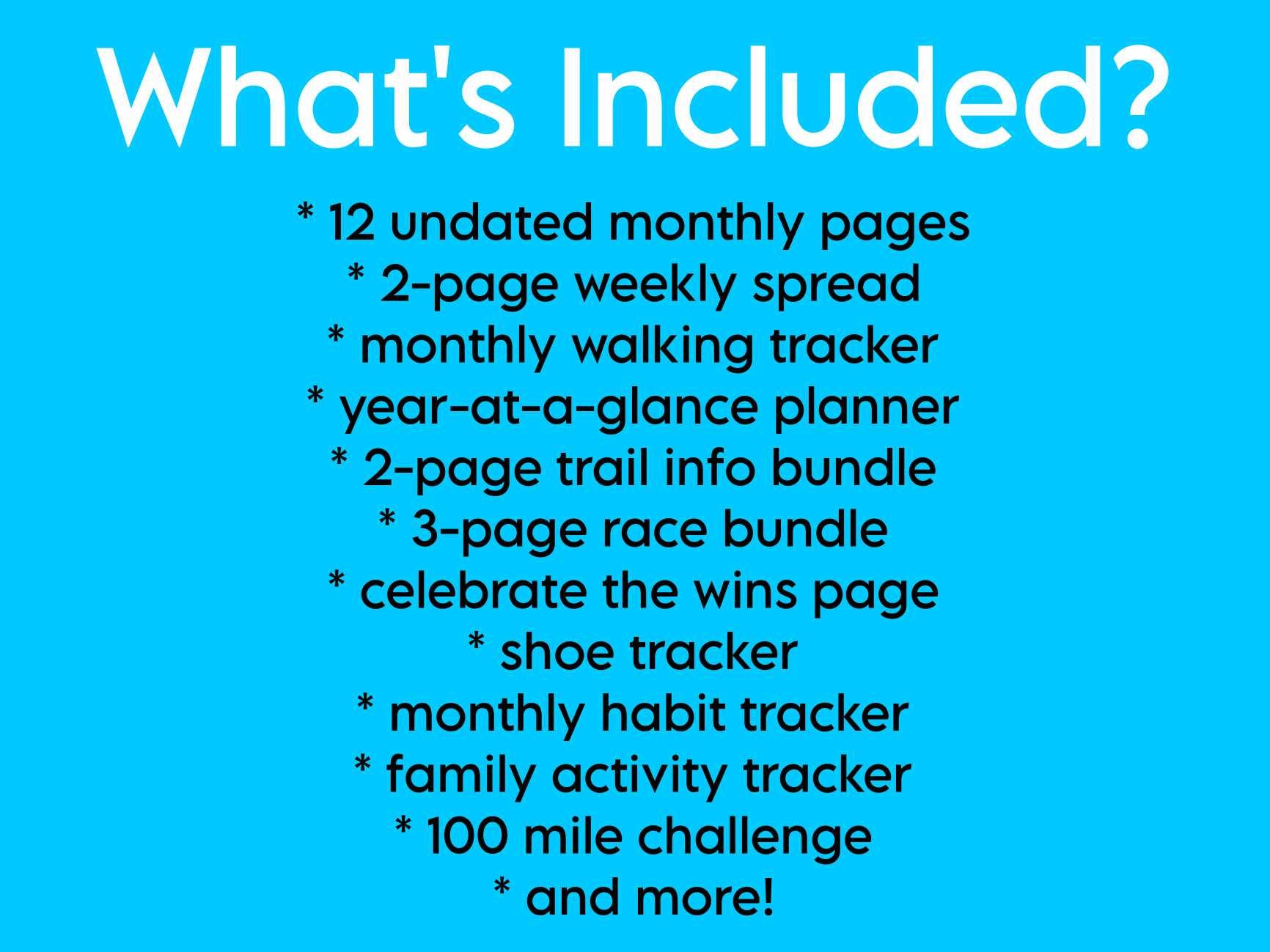 Complete Printable Planner for Walkers | Walk | Walking | Journal ...