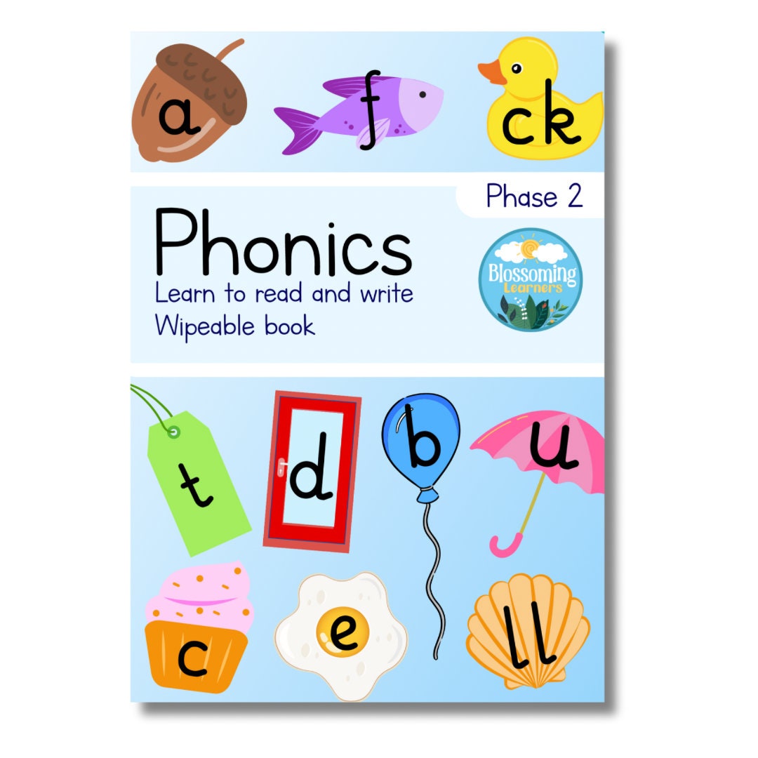 Wipeable Phonics Book 3 Stages Available - Etsy