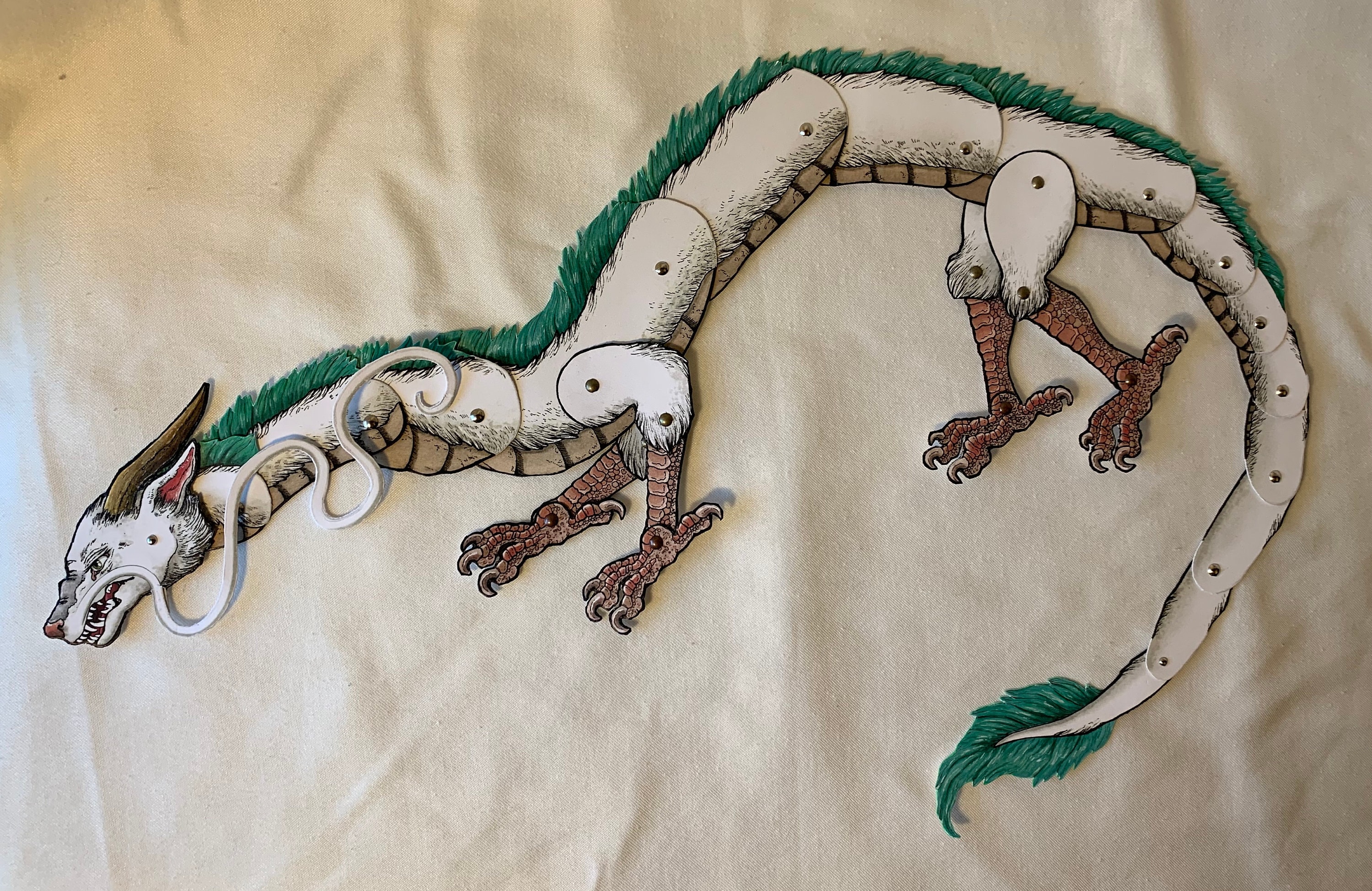 Dragon Paper Doll Articulated Spirit Dragon Mystical Animal - Etsy