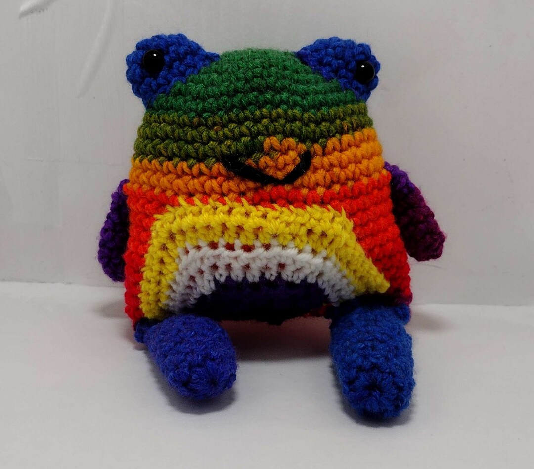 Rainbow Pride Frog With Non-binary Flag - Etsy