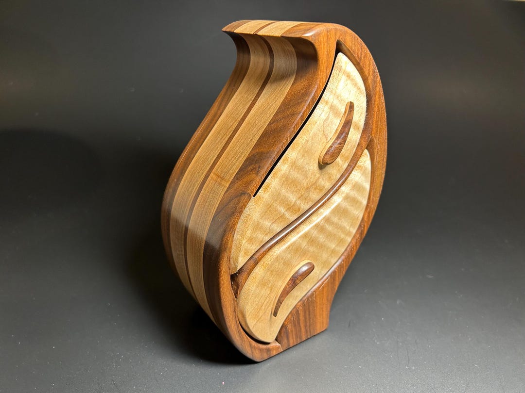 Walnut Bandsaw Box With Curly Maple Drawer Fronts - Etsy