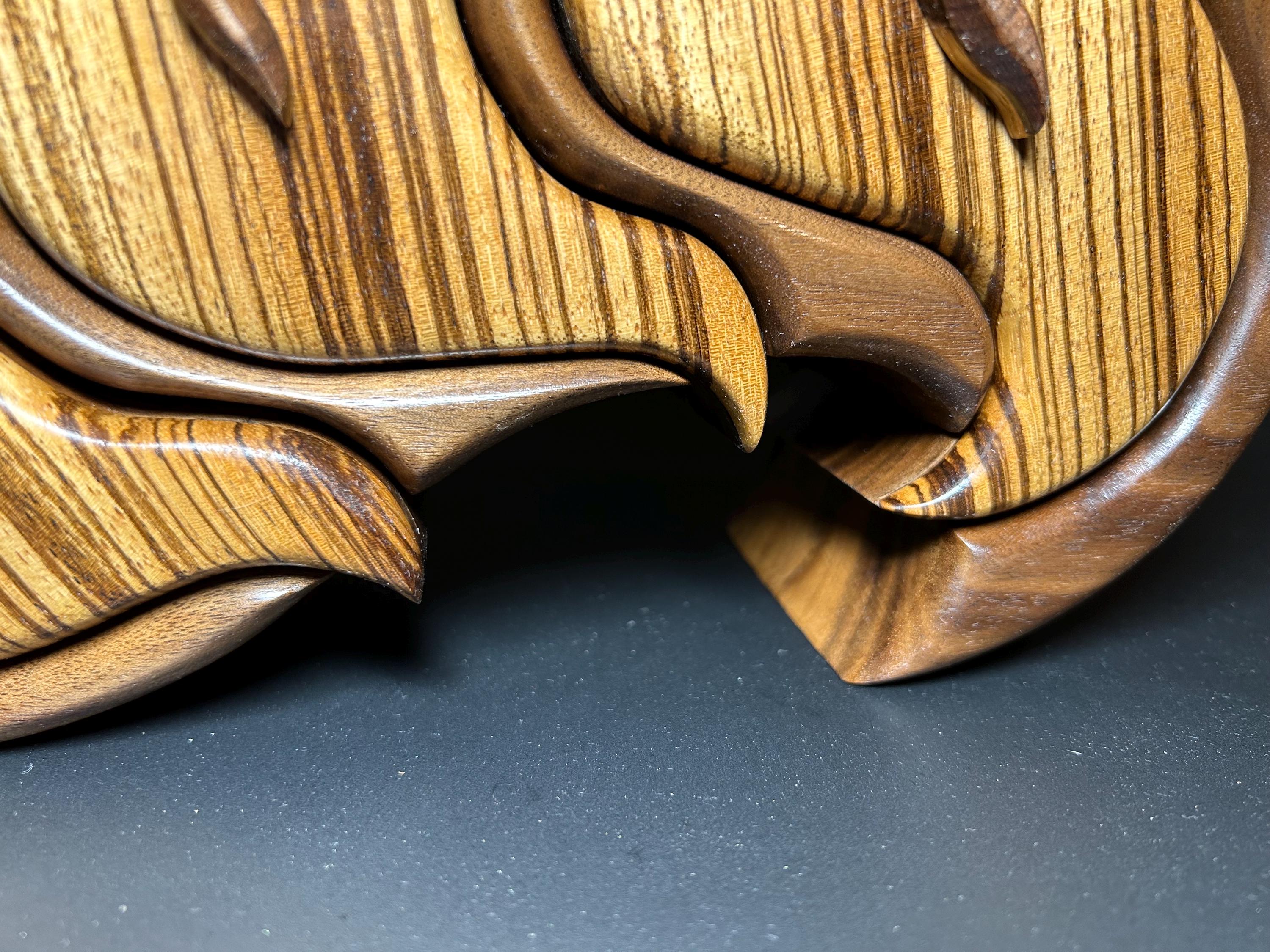 Walnut and Zebra Wood Bandsaw Box - Etsy