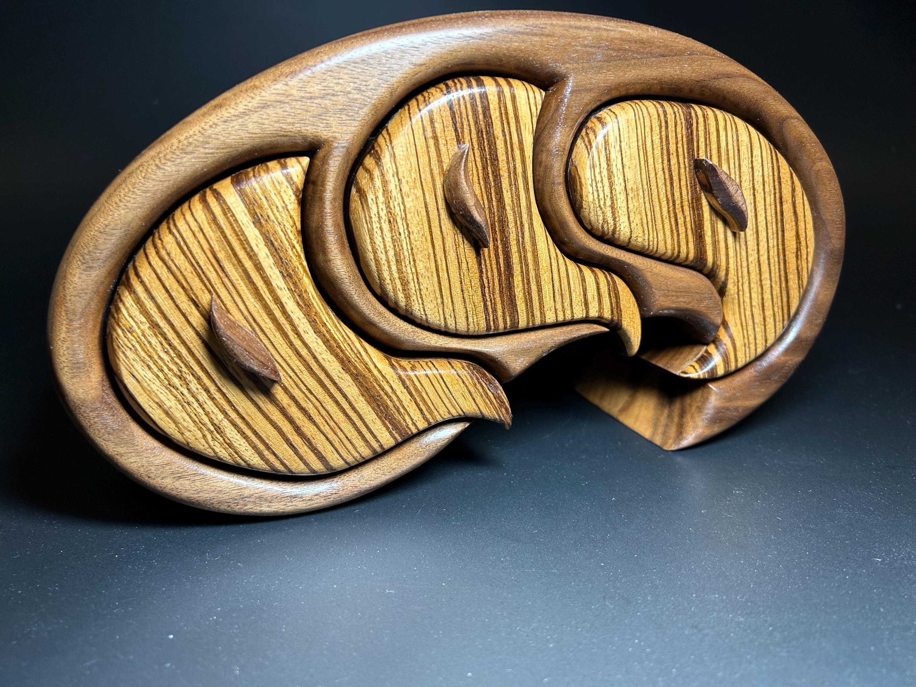 Walnut and Zebra Wood Bandsaw Box - Etsy