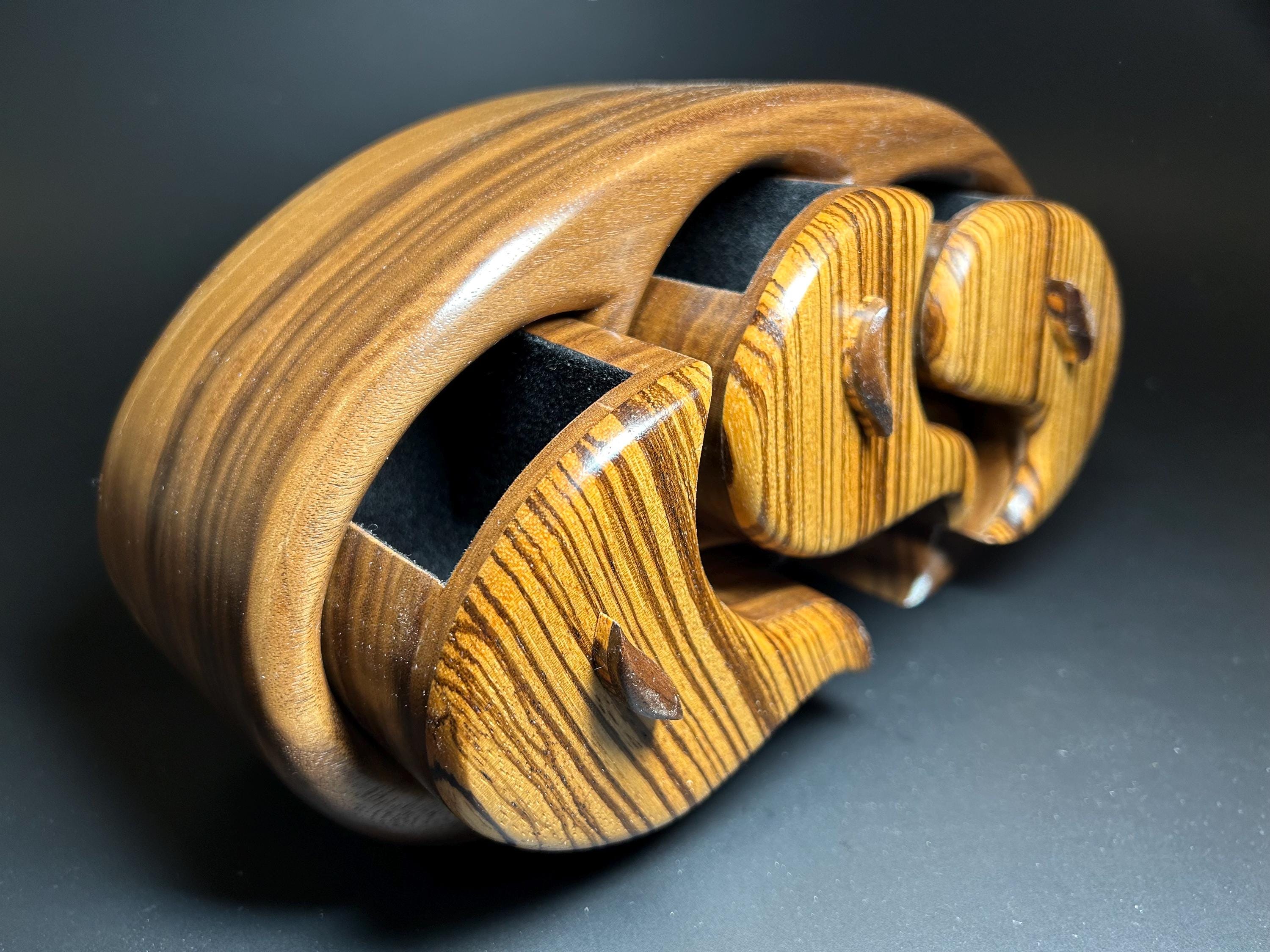 Walnut and Zebra Wood Bandsaw Box - Etsy