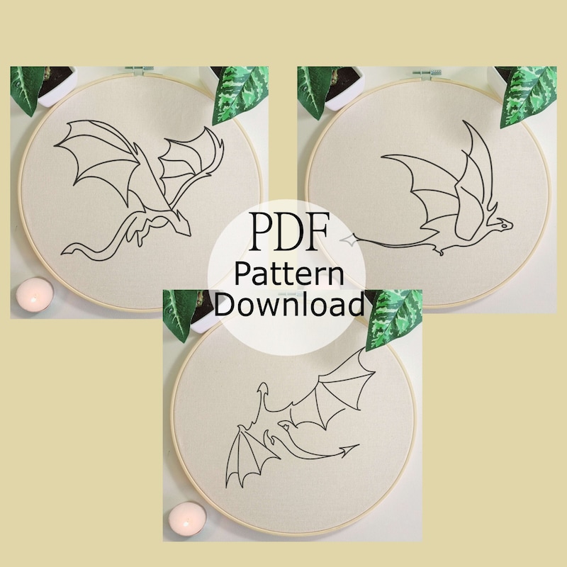 Dragon Embroidery - Etsy
