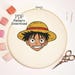 Luffy Embroidery Design: One Piece Anime PDF Pattern - Etsy