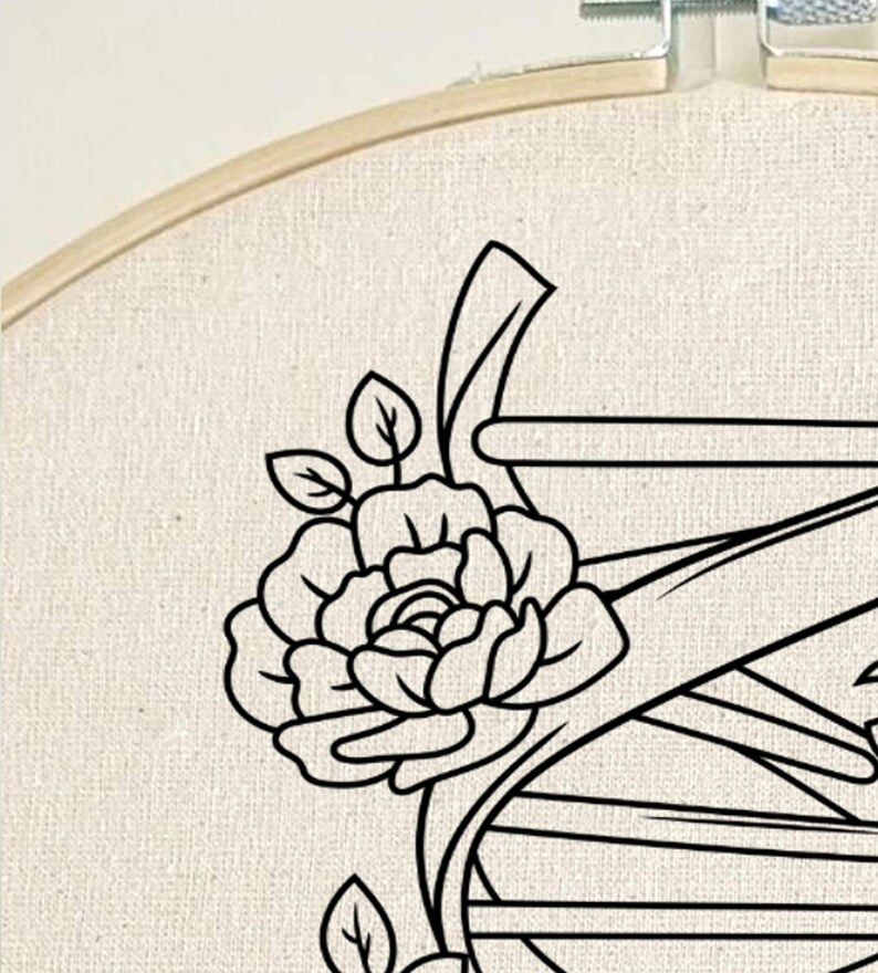 DNA Embroidery Pattern, Floral DNA Design, Science Inspired Embroidery ...