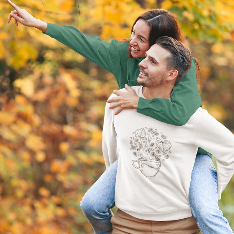 Autumn Tea Embroidery Pattern, Autumn Embroidery Design, Kitchen Decor ...