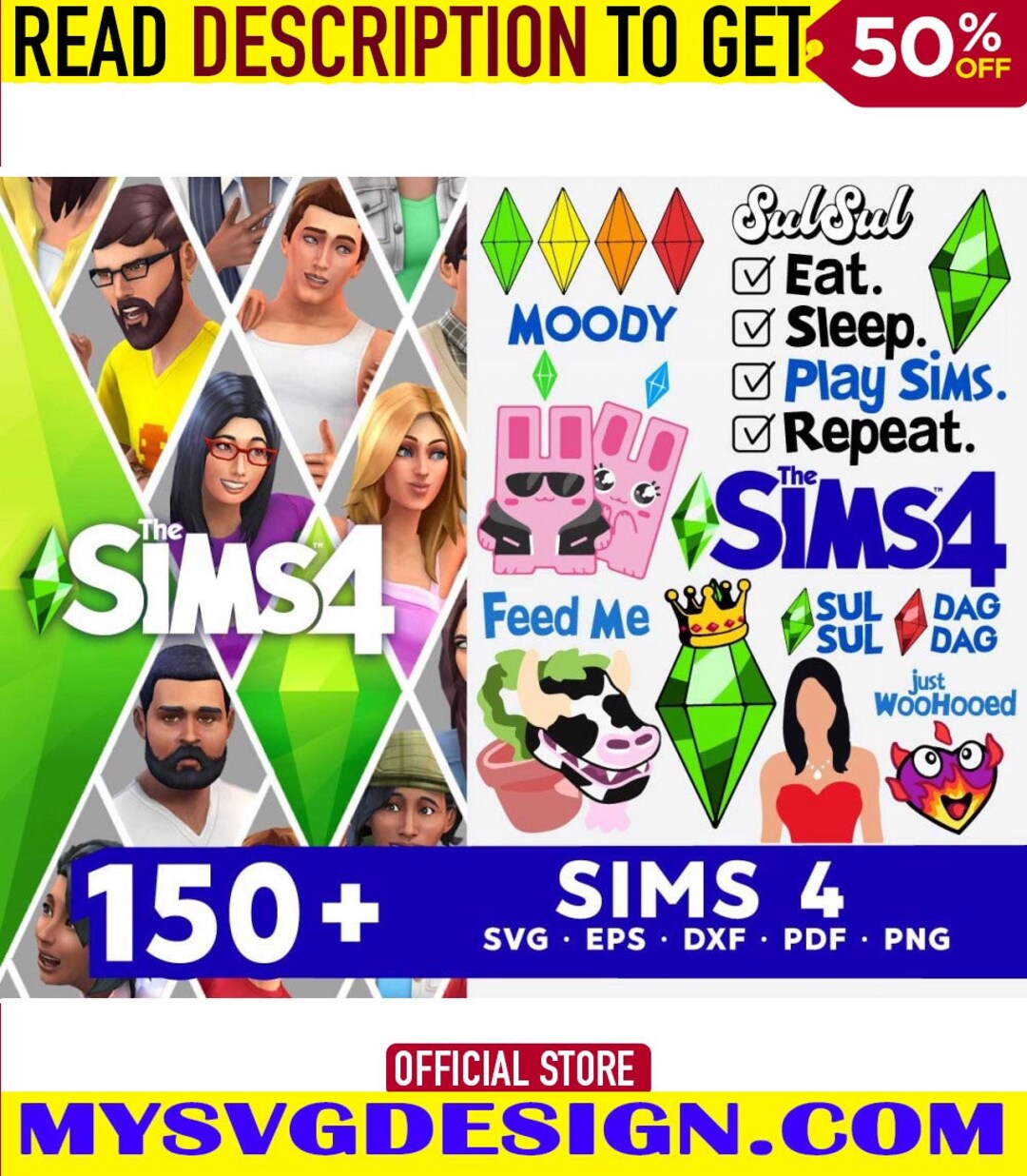 150 SIMS 4 SVG BUNDLE - Etsy