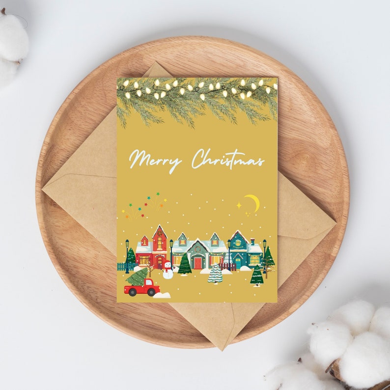 Christmas Card, Digital Download Printable, Happy Holiday, New Year ...