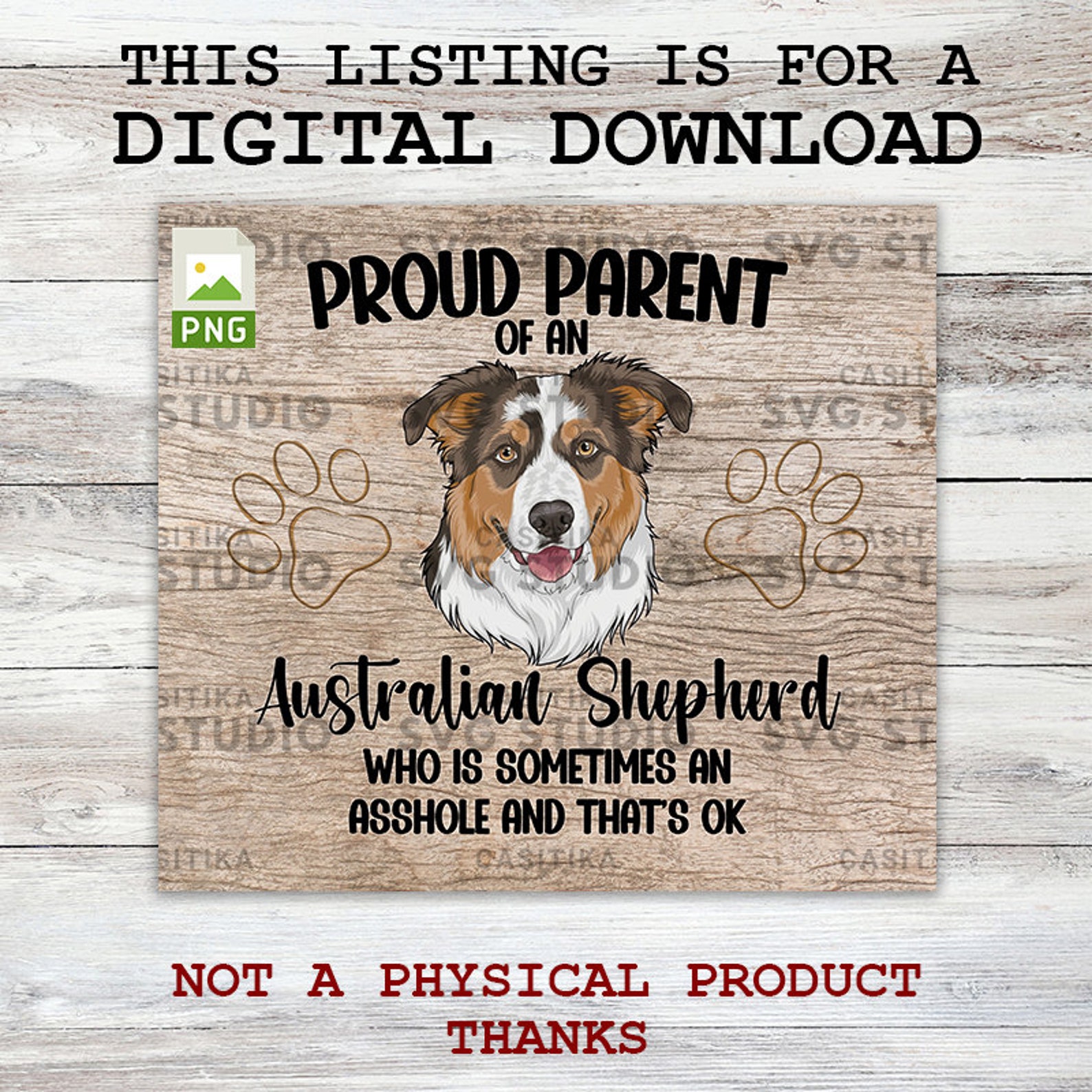 Australian Shepherd 20oz Tumbler Wrap, Aussie Mom Gift (digital ...