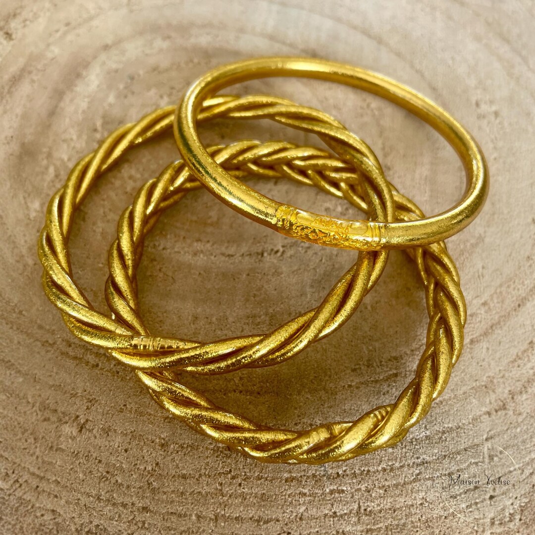 Set of 3 Authentic Buddhist Bangles – With Mantra: Luck, Love, and ...