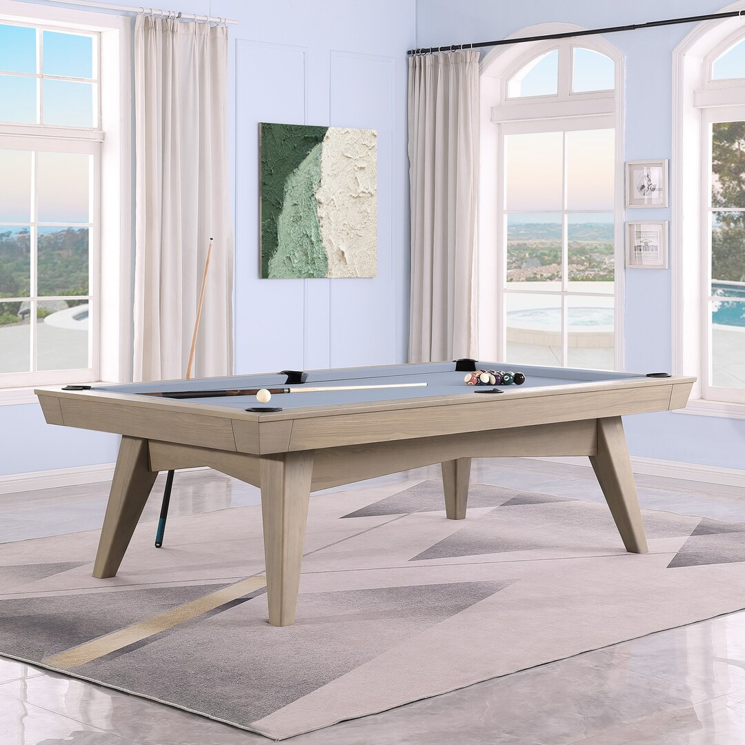 8 Modart Gray Wash Ash Solid Wood Slate Indoor Pool Table 8 Ft - Etsy
